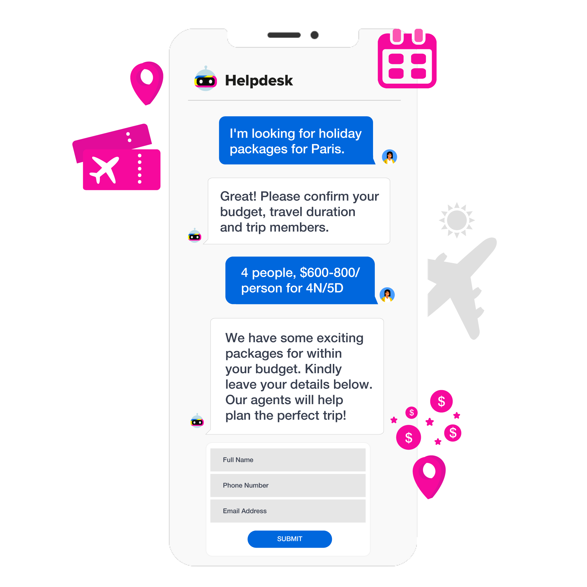 Conversational AI for Travel and Hospitality | Travel Chatbot